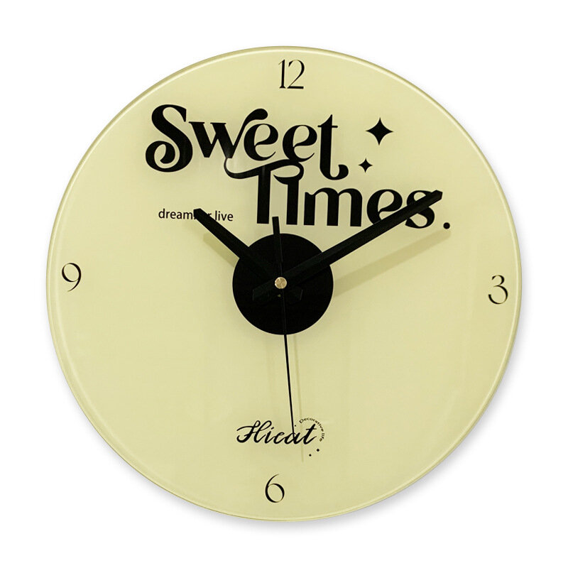 【12 дюйм (ов) 30 см】 Скандинавские настенные часы с изображением кои, украшение гостиной, креативное украшение, стеклянные часы