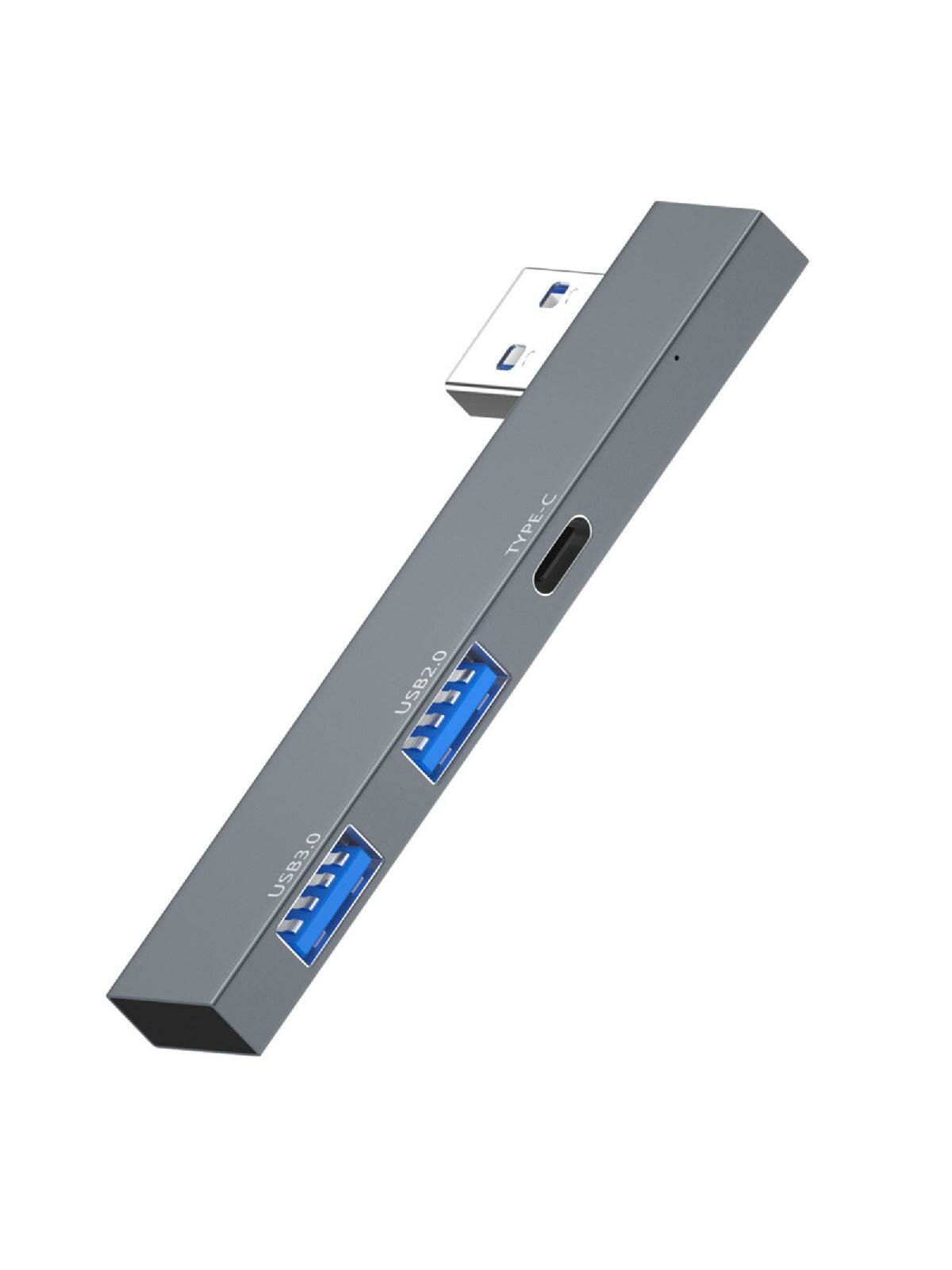 3 in 1 1x3.0+2x2.0 USB Hub 3 Ports Extended Plug Slim Portable Type C/USB PD Splitter PC Computer Laptop Accessories