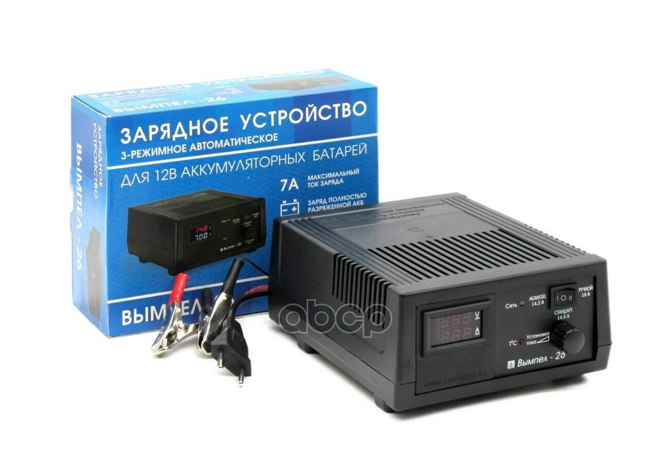 Вымпел-26 Зарядное устройство (автомат,0-7А, 7.5/15/19В, LED амперметр) вымпел 2224 вымпел арт. 2224