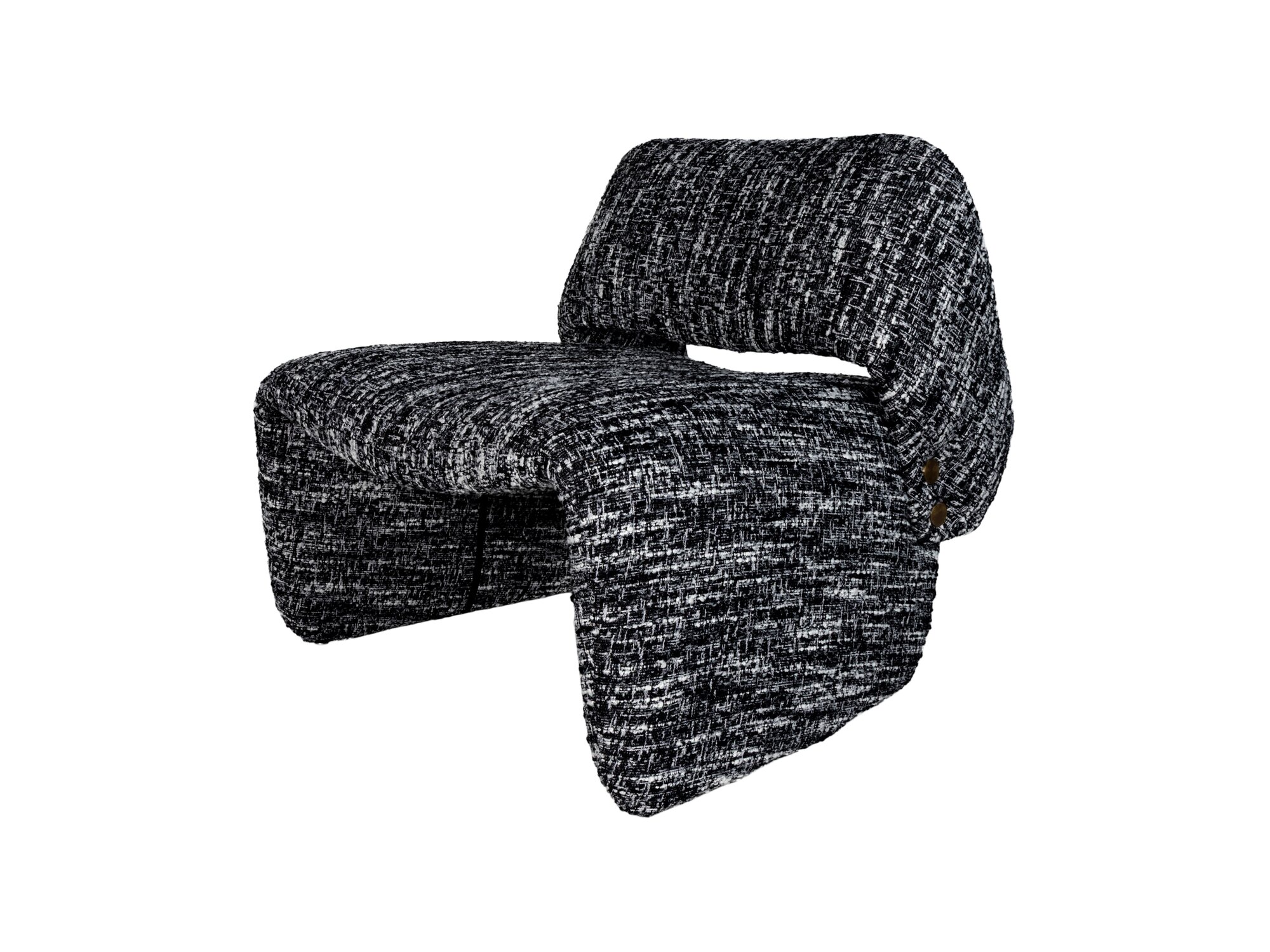 Кресло Hanks, Каркас - березовая фанера, Наполнитель - ППУ, Обивка - ткань (состав: полиэстер; акрил; плотность: 570