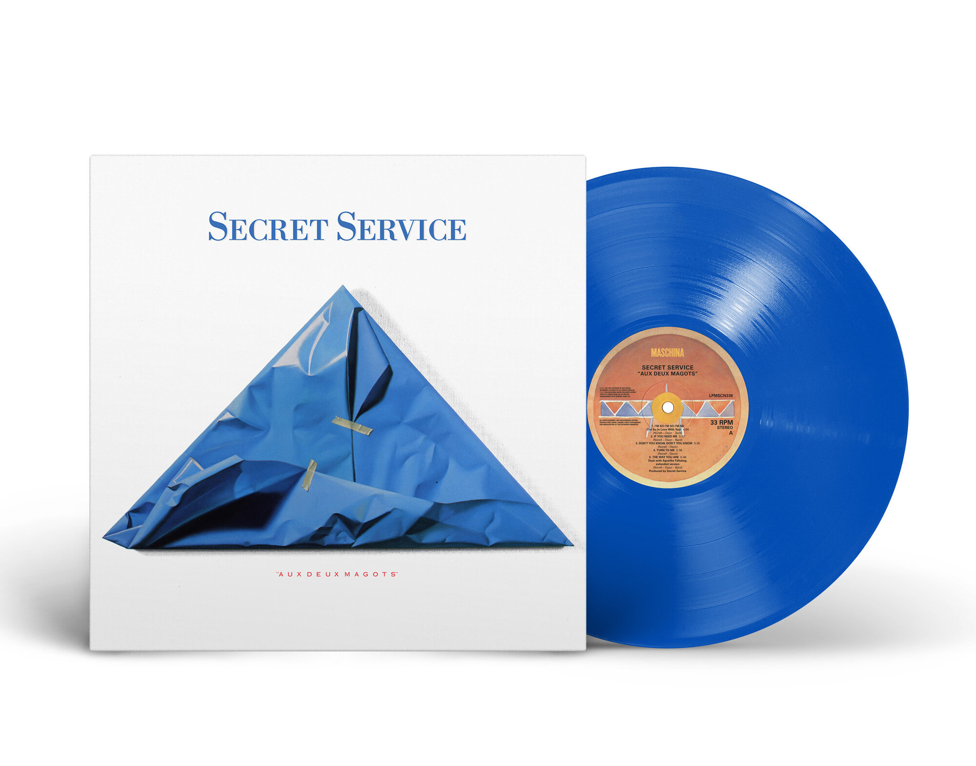 Виниловая пластинка: Secret Service - "Aux Deux Magots" (1987/2025) Limited Blue Vinyl