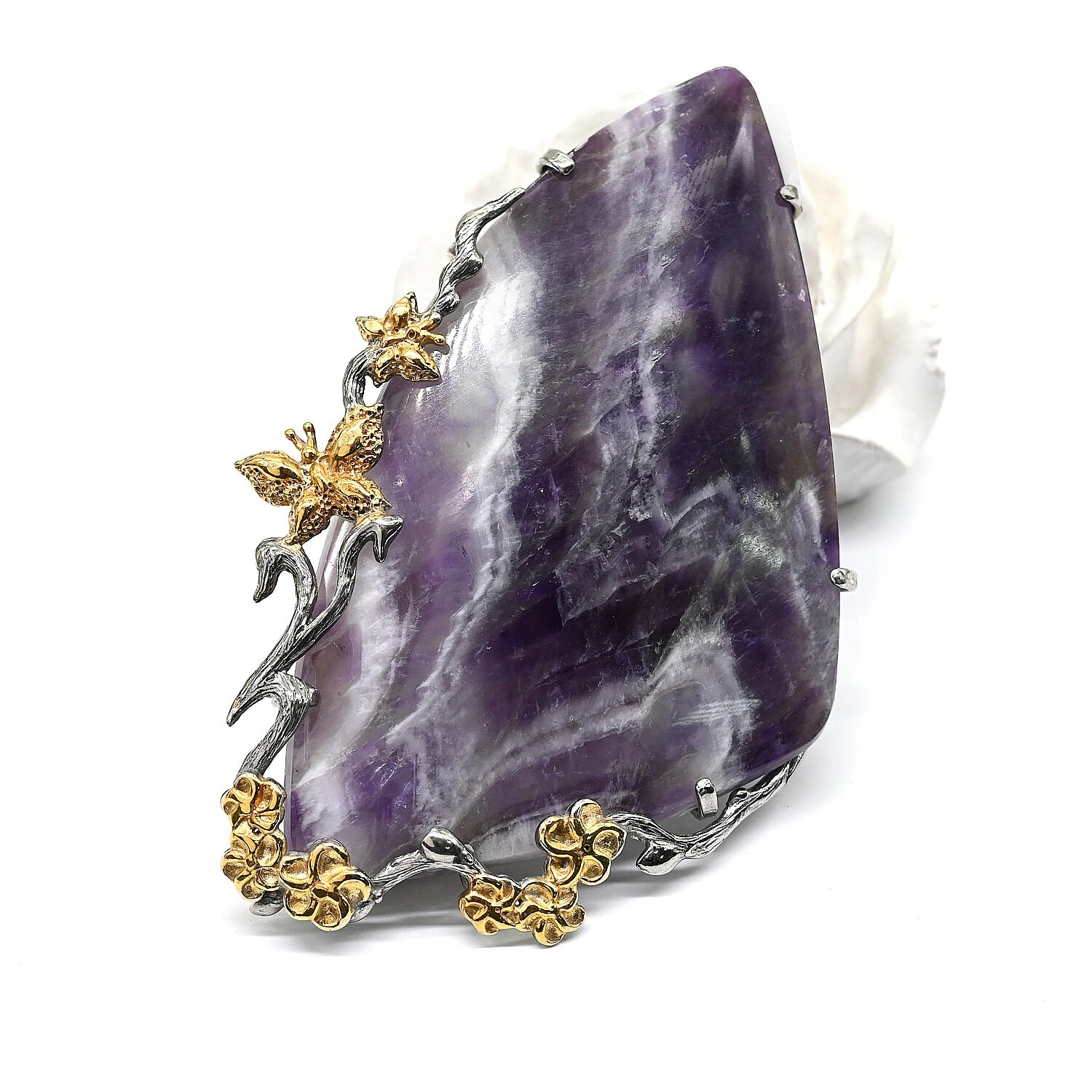 Брошь, аметист