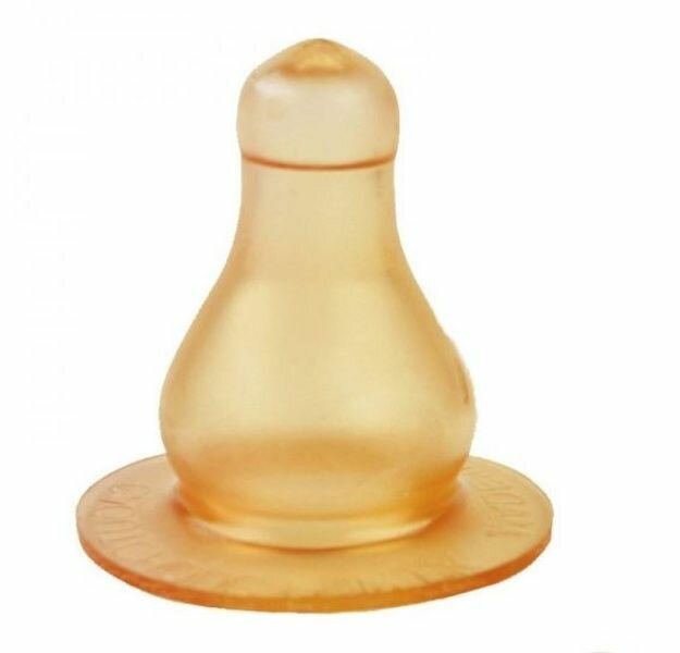 Соска Курносики латексная, большого размера, с 6 месяцев, x-образное отверстие для каш