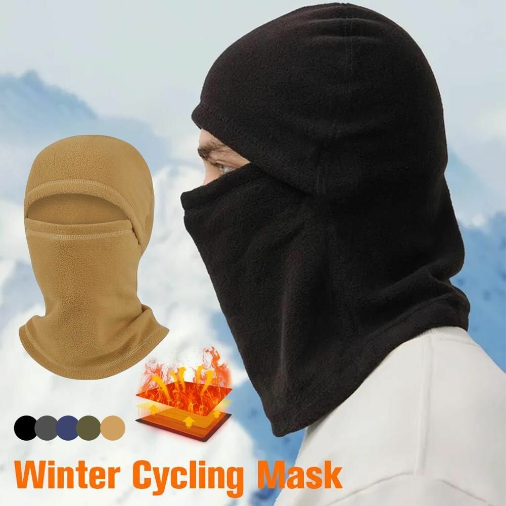 Зимняя балаклава для мотоцикла и лыж, утепленная маска-подшлемник, шапка и шарф в одном, ветрозащитный подшлемник для сноуборда