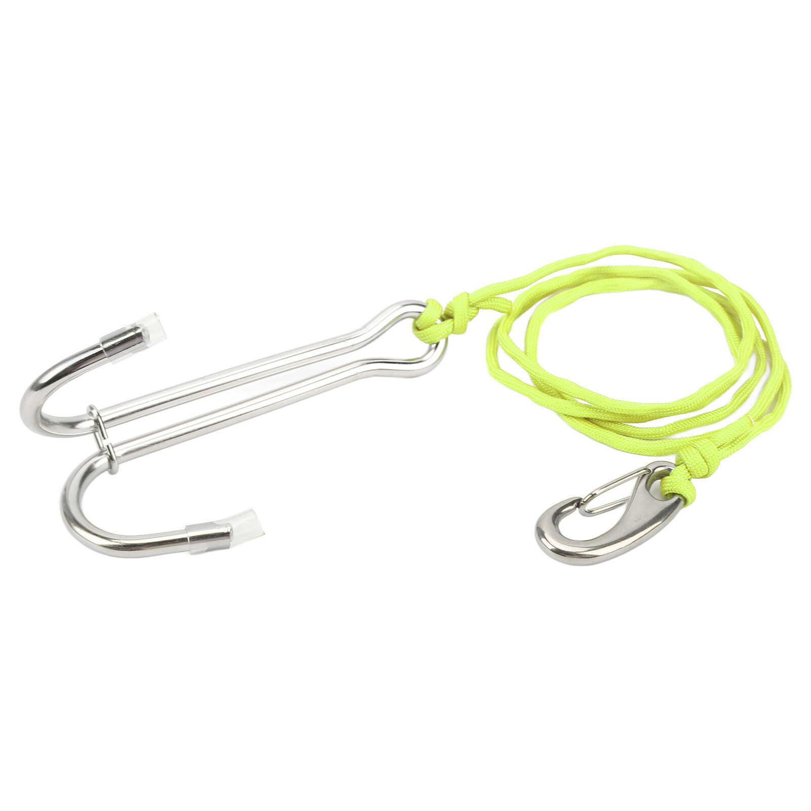 Крючки для дайвинга из нержавеющей стали, двойной рифовый крюк со спиральной катушкой, ремешок для подводных занятий, дайверов, SafetyGreen