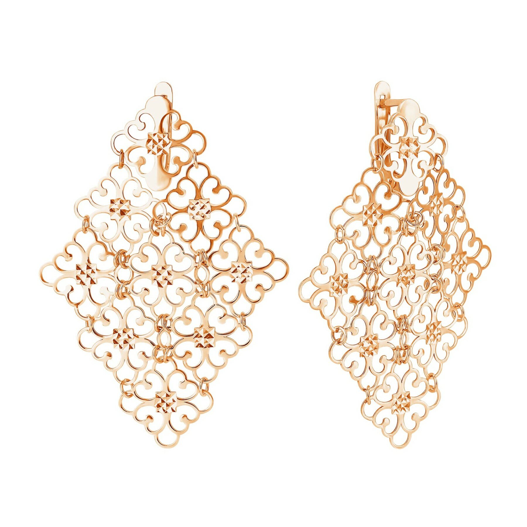 Серьги, золото, 585 проба