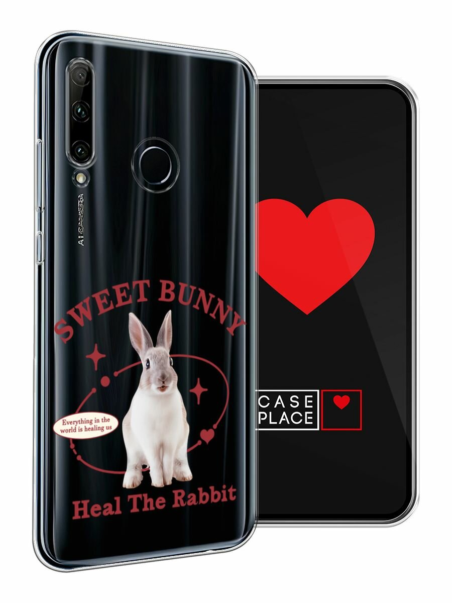 Чехол на Honor 10i/20 Lite 2019/20e/Huawei P Smart Plus 2019 / Хонор 10i с принтом "Heal the rabbit", прозрачный — фото 1