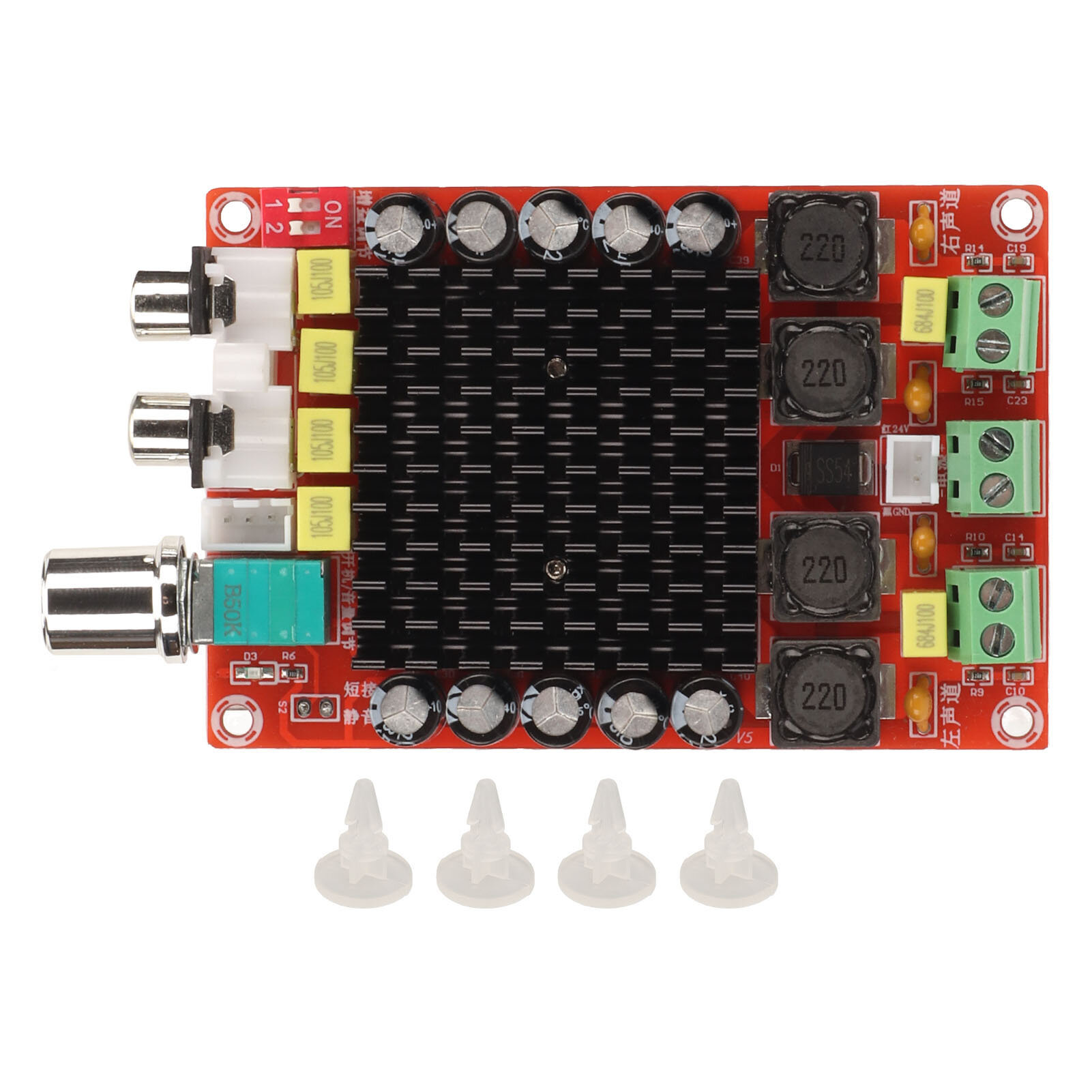 Digital усилитель Professional 100W+100W Двойной канал класс D Модуль звукового усилителя для звуковой системы DIY