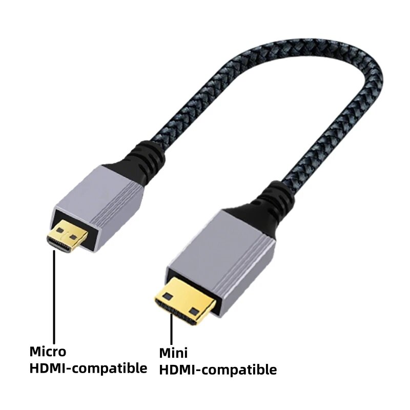 EQP HDMI-кабель 2.0 Mini/Micro HDMI 18 Гбит/с 4K MiniHD to microHD, 0.3m