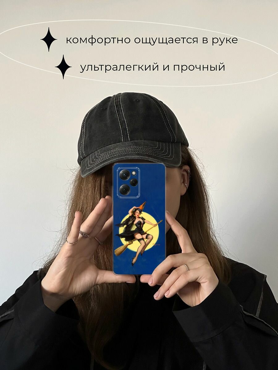 Чехол на Xiaomi Poco X5 Pro 5G / Сяоми Поко X5 Про 5G с принтом "Pin-Up Witch" — фото 1