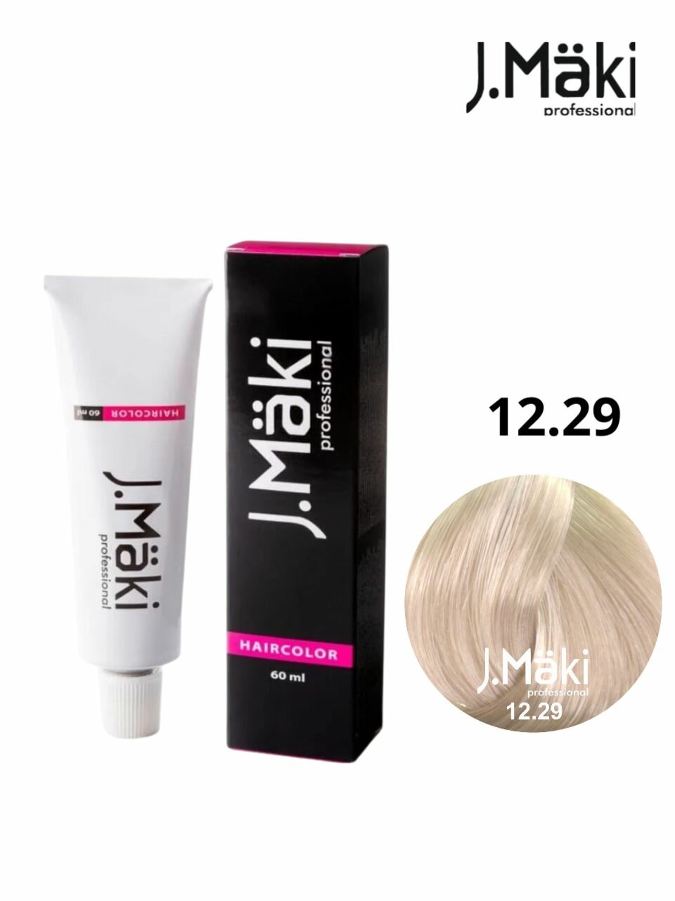 J.Maki 12.29 Суперблонд жемчужный сандрэ; cтойкая краска для волос 60 мл
