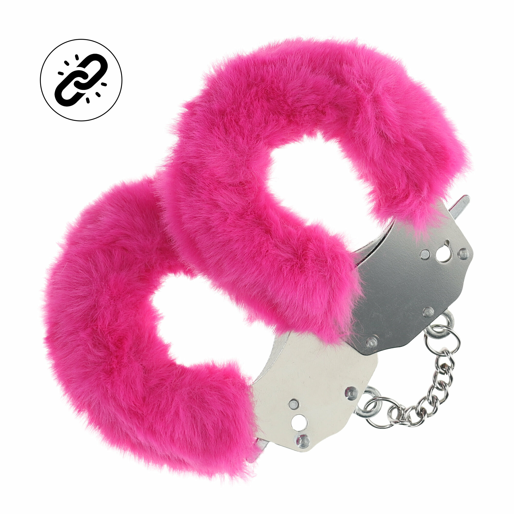 Наручники Heavy-duty Fluffy Handcuffs, для эротических игр, розовые