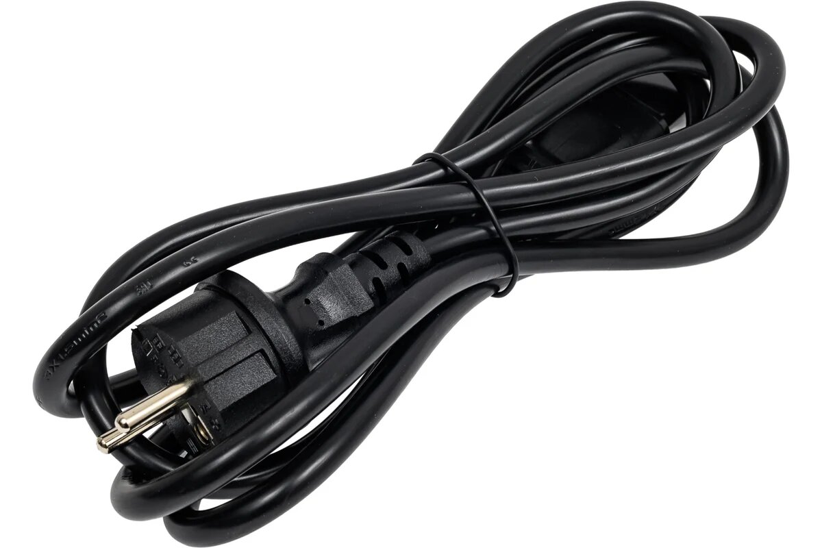 LANMASTER C19-Schuko блокируемый шнур питания 3х1.5 мм2, 2 м, 220В, 16А, черный