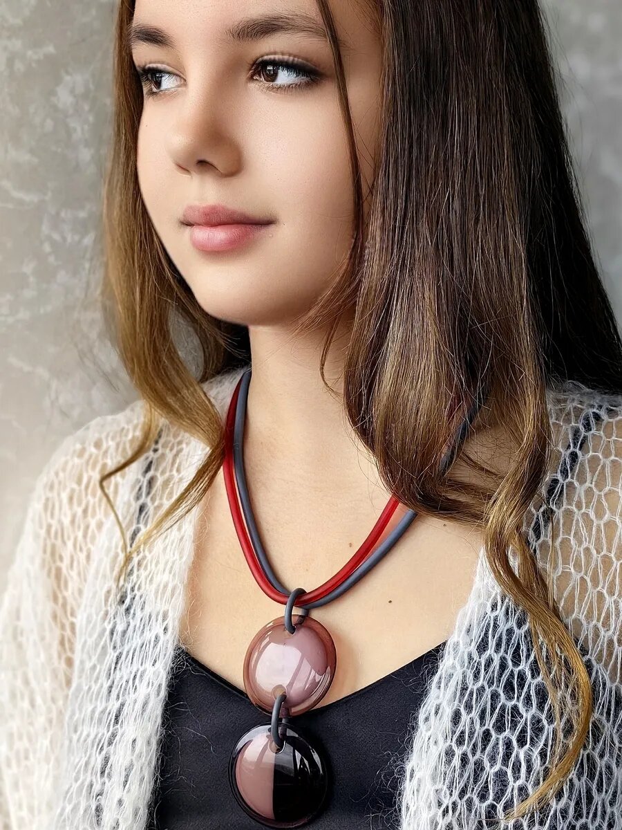 Колье, стекло, муранское стекло