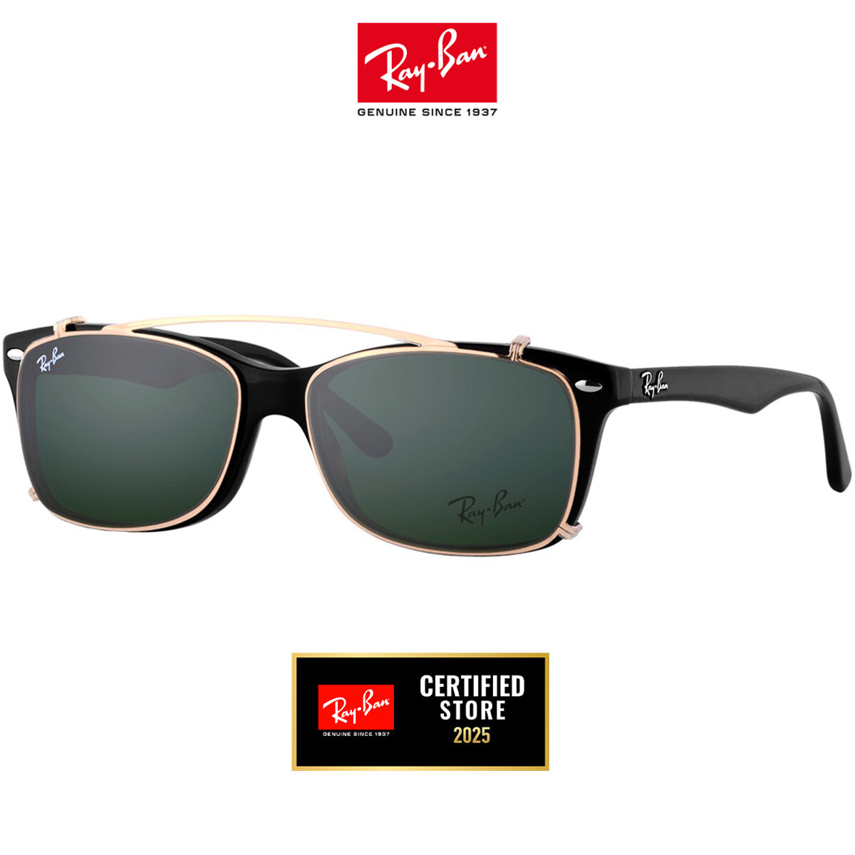 Ray-Ban 5228 2000 Medium + Clip-On RX 5228C 2500/71 оправа для очков (53 mm)