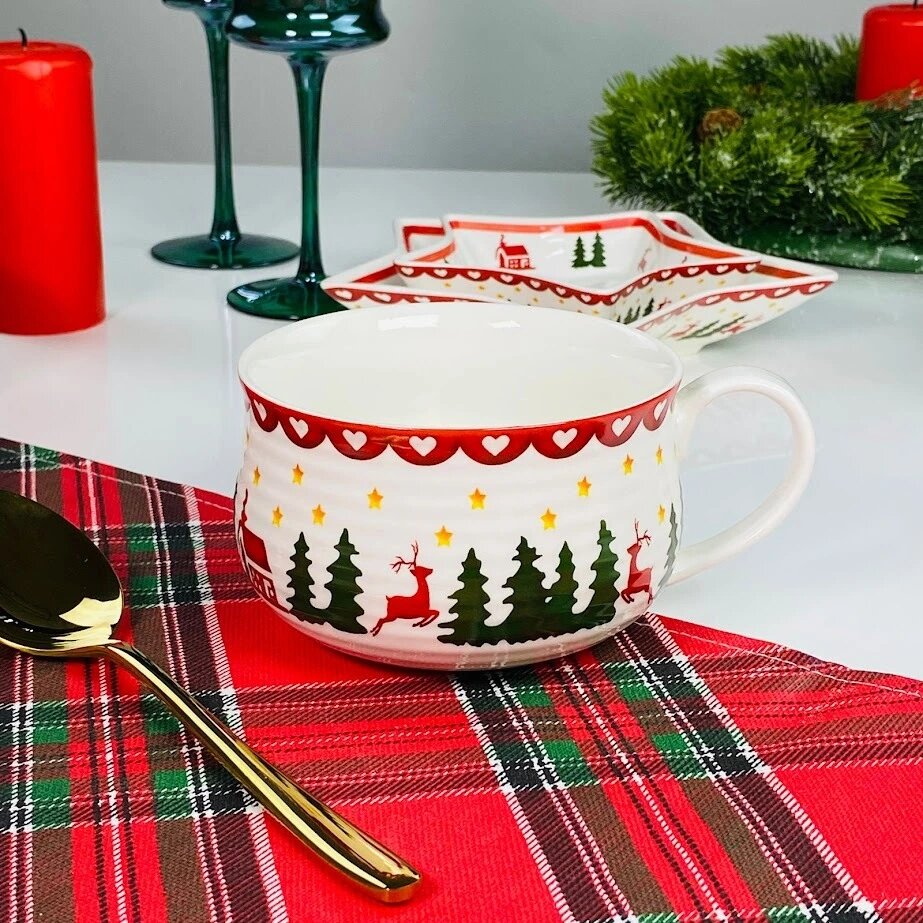 Бульонница 500мл новый ГОД Фарфор 164-058 118-164-058