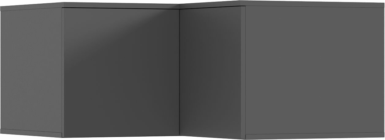 Норд Антресоль угловая (Графит) 906х416х906 МИФ