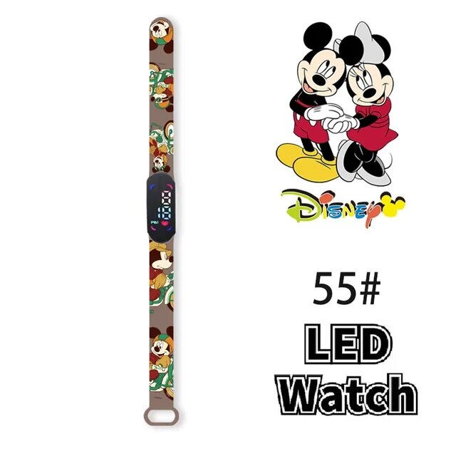 Браслет с изображением Микки и Минни Маус из мультфильма «Холодное сердце» с Дональдом Даком и светодиодными сенсорными часами для детей и школьников, спортивные электронные часы с мультяшным принтом, подарочная игрушка