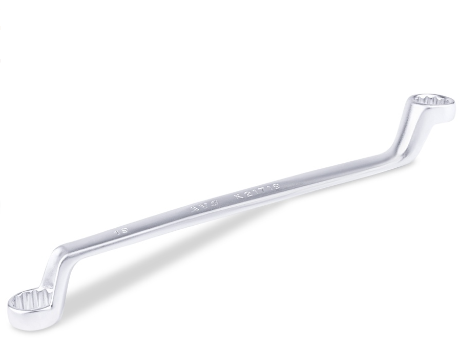 Ключ гаечный накидной изогнутый (17х19 мм) avs k21719