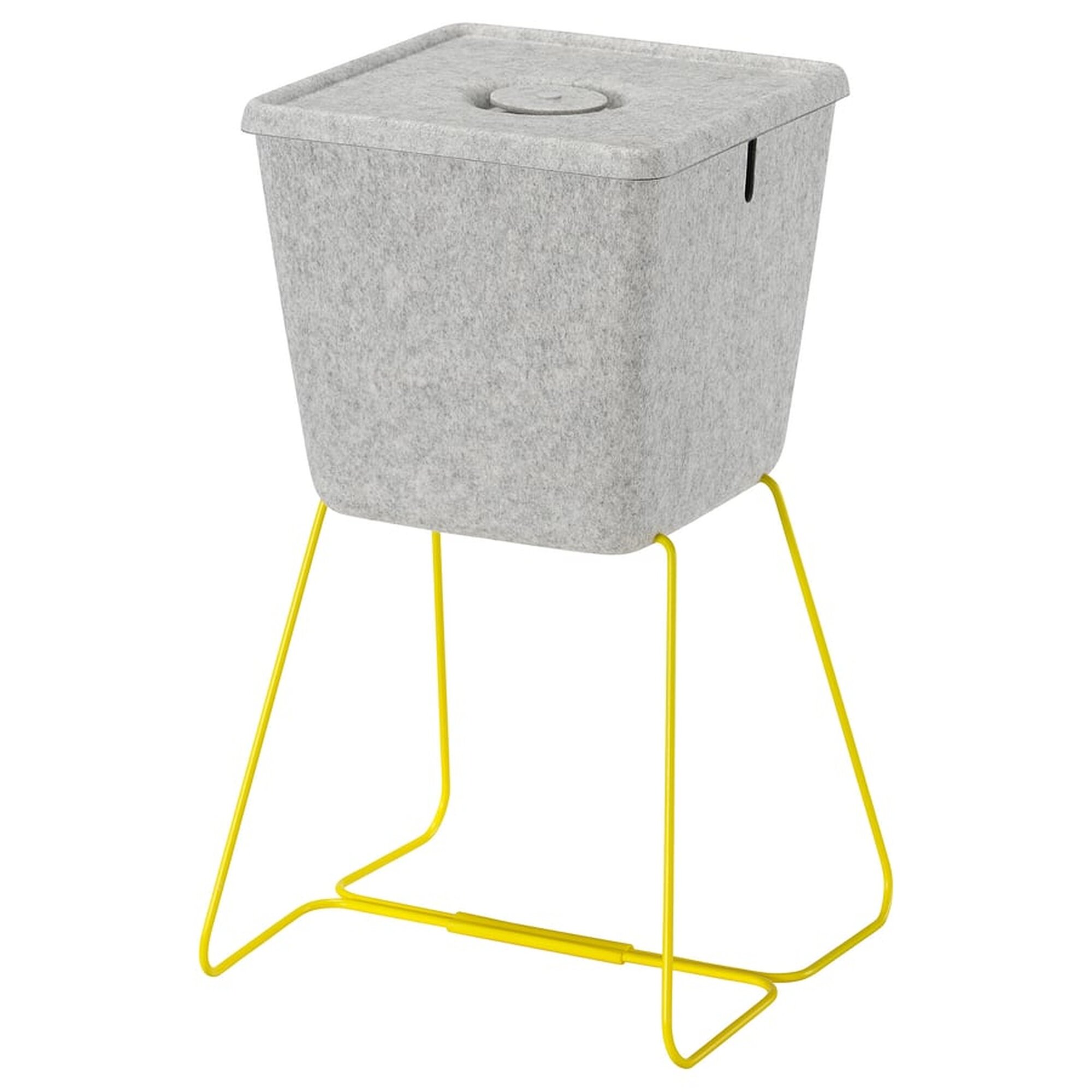 Корзина IKEA BRANNBOLL, цвет серый, желтый, размер 30х33х30 см, 505.865.36