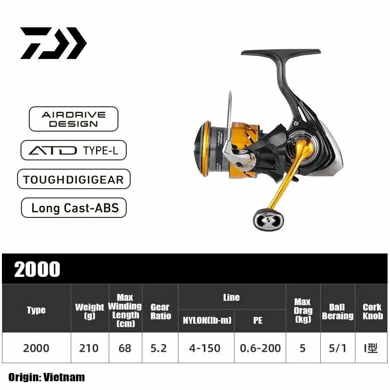 2024 DAIWA REVROS CS LT 2000 5.2 Катушка для рыболовных снастей
