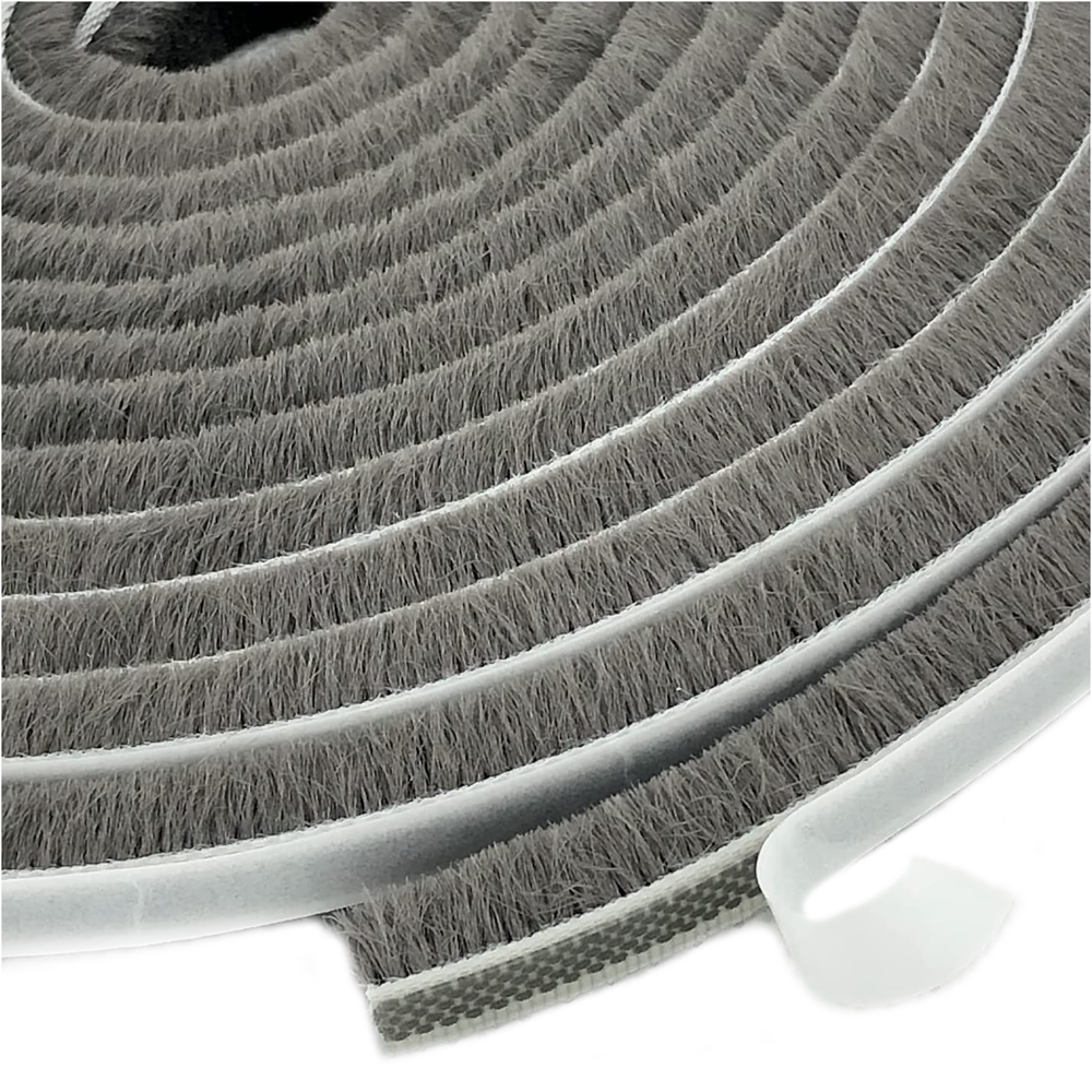 Щетка для очистки уплотнителей раздвижных окон, самоклеящийся уплотнитель