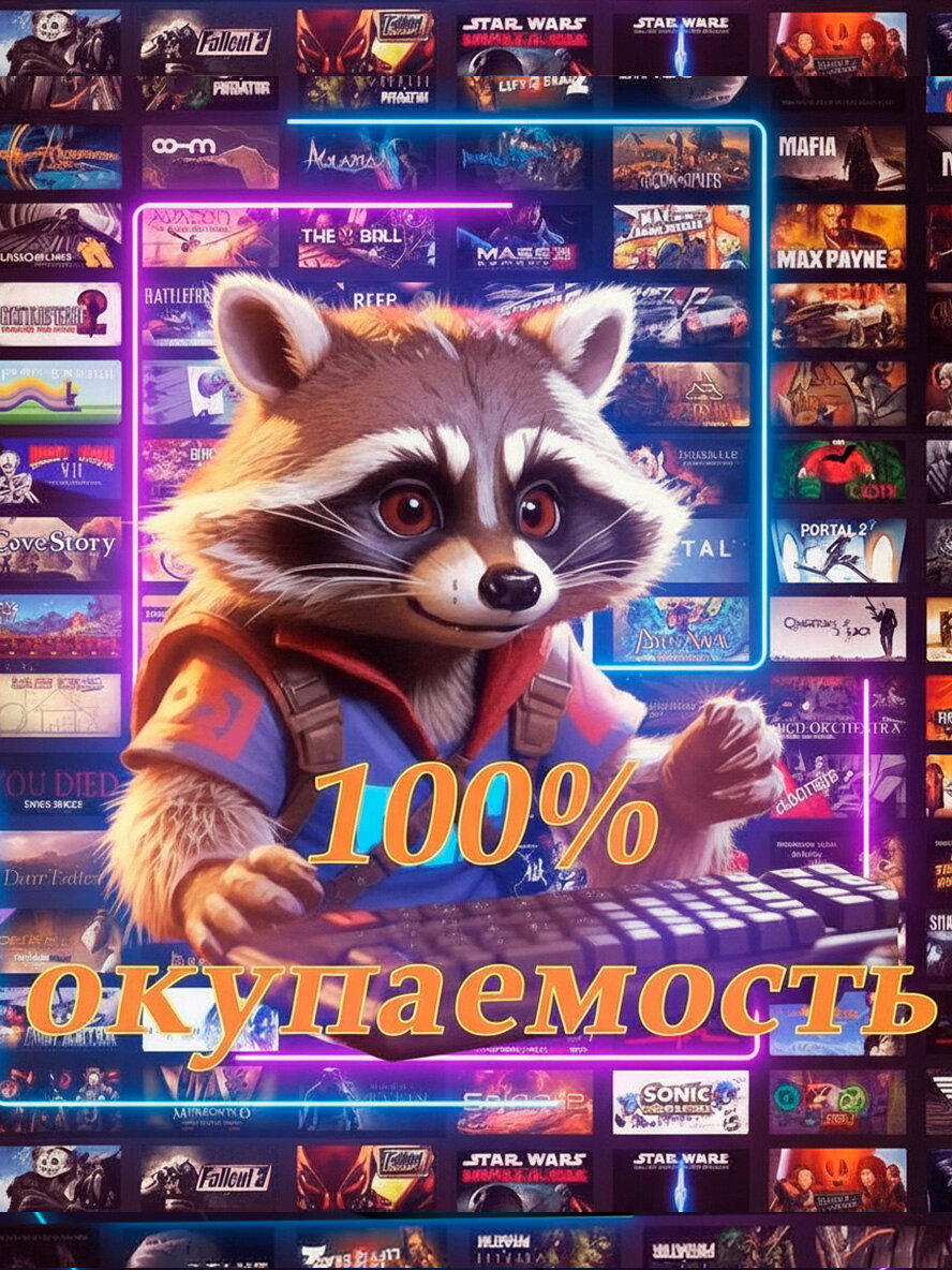 Случайная Игра Steam, 30% на выпадение игры от 2500, 100% окупаемость