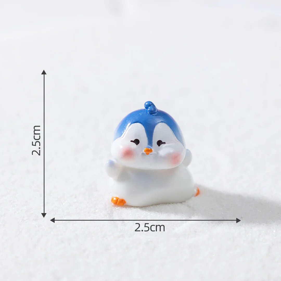 Миниатюра пингвина из смолы, 2.5 см, Белый, Цвет: 2