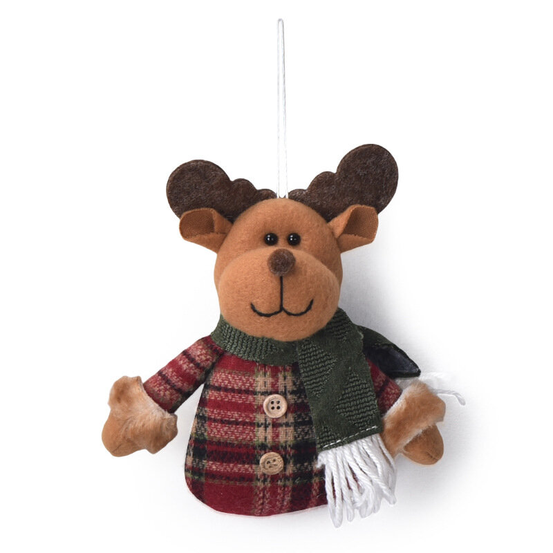 Ретро подвесная кукла старик снеговик лось подарок, Рождественская елка подвесная кукла,19*4*18cm