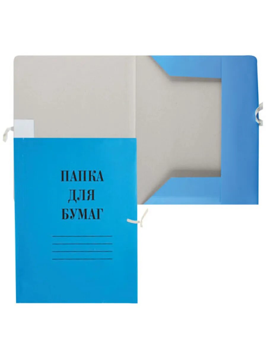 Папка картонная с завязками А4