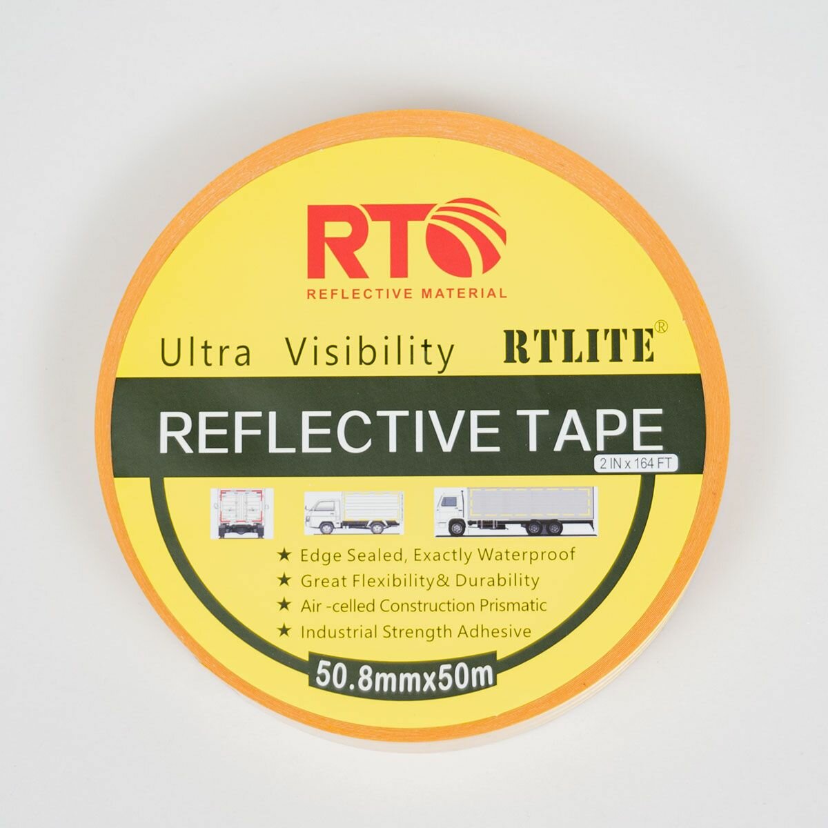 Лента желтая свотоотражающая для контурной маркировки, 50х0,05 м