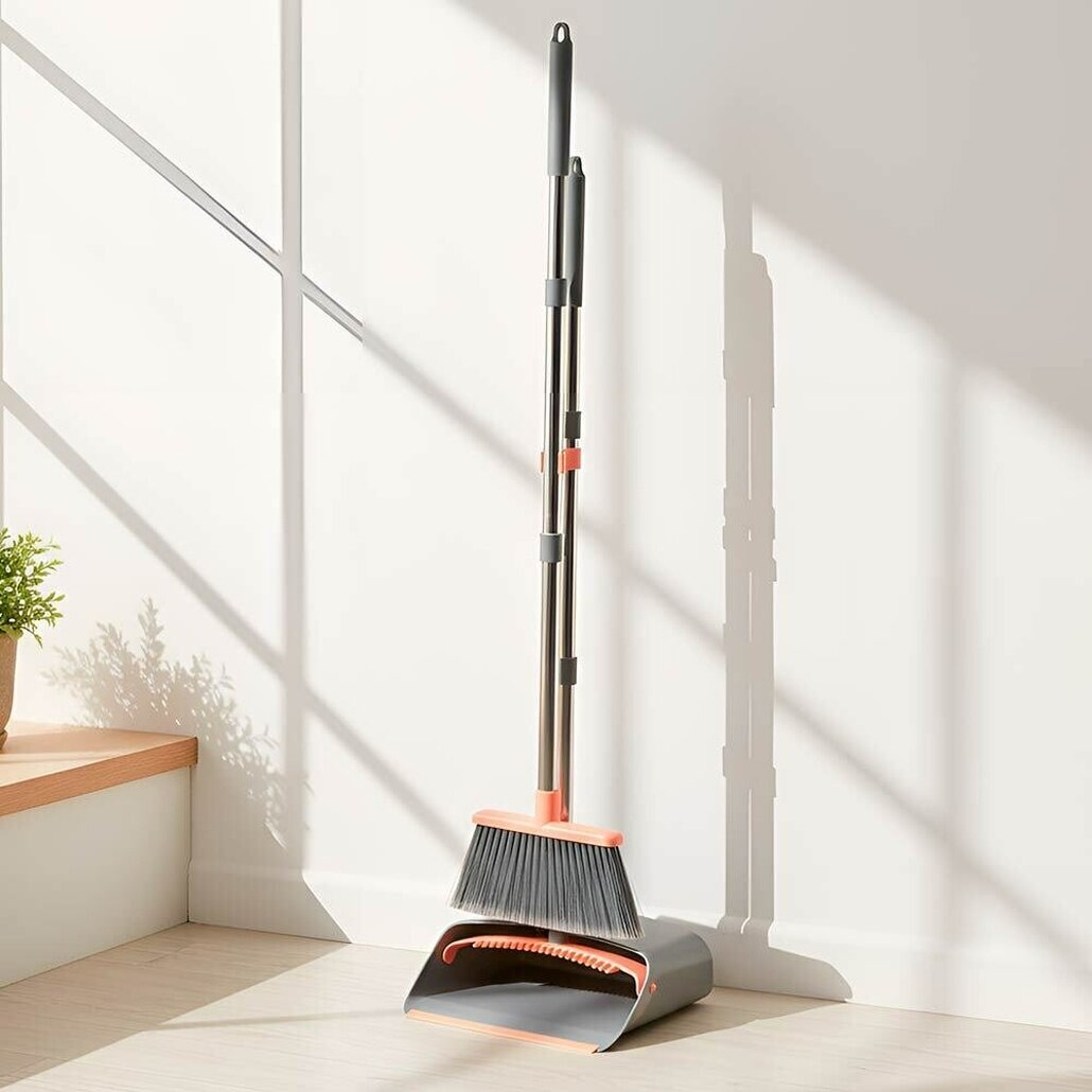 Кухонное совок с ручкой 106.5см, пластик и металл, для уборки дома