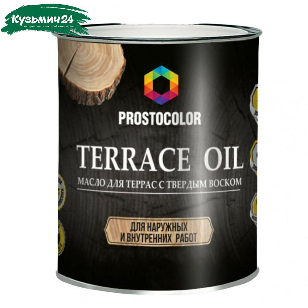 Масло Prostocolor Terrace Oil для террас с твердым воском, Мокачино, 2.2 л, 1 шт