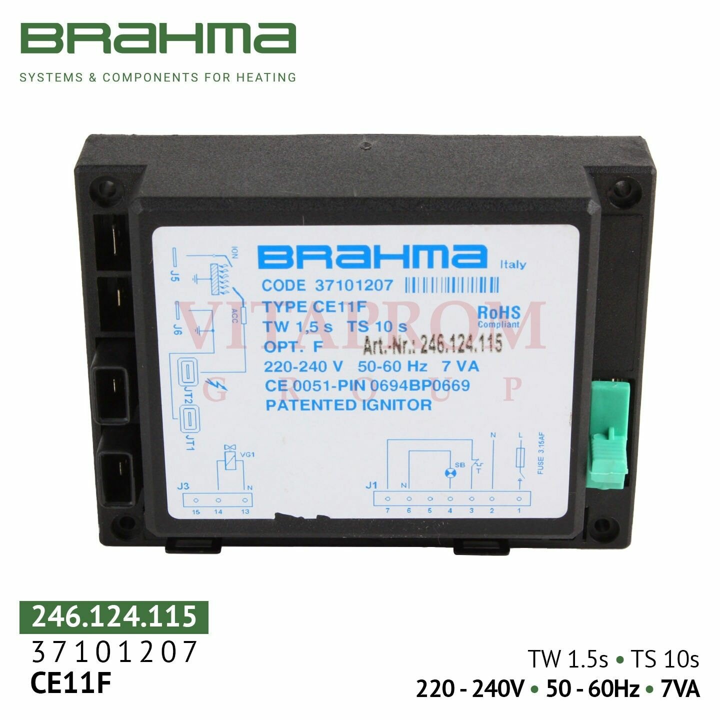 Блок управления горением Brahma CE11F, 37101207