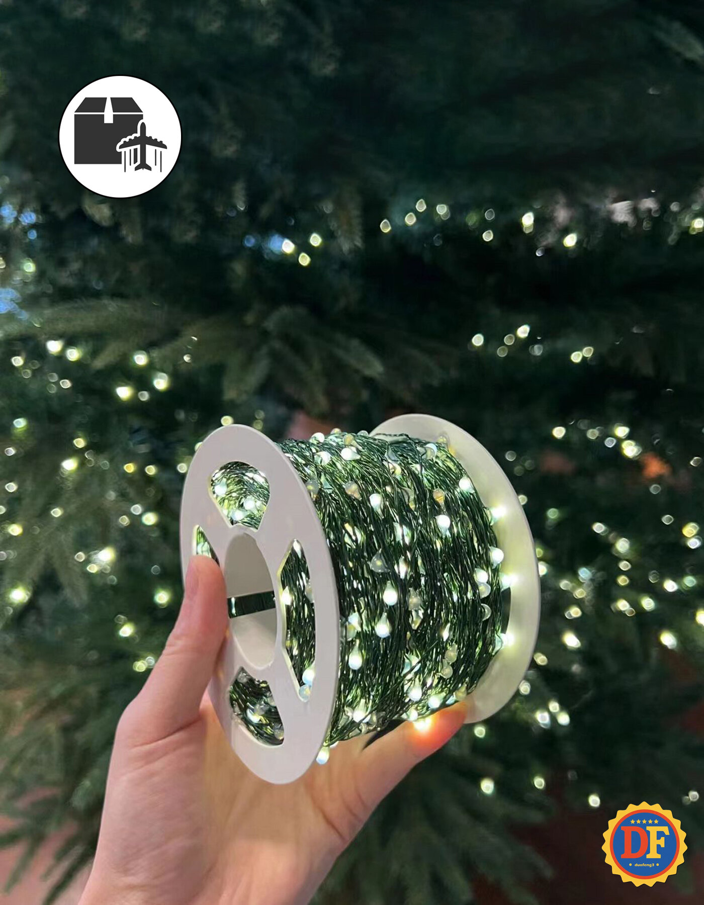 Гирлянда для новогодней ели 50/100/200 м - светодиодная с пультом 8 режимов (белый/теплый/многоцветный)