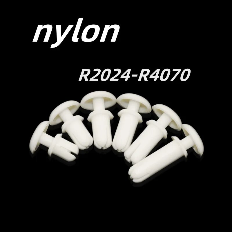 100 шт. 2 мм 2,6 мм 3 мм 3,1 мм 3,5 мм 4 мм R Тип Белый нейлон Пластиковый пресс Заклепка Зажим Расширительная трубка Анкерная заглушка для ПК Фиксация