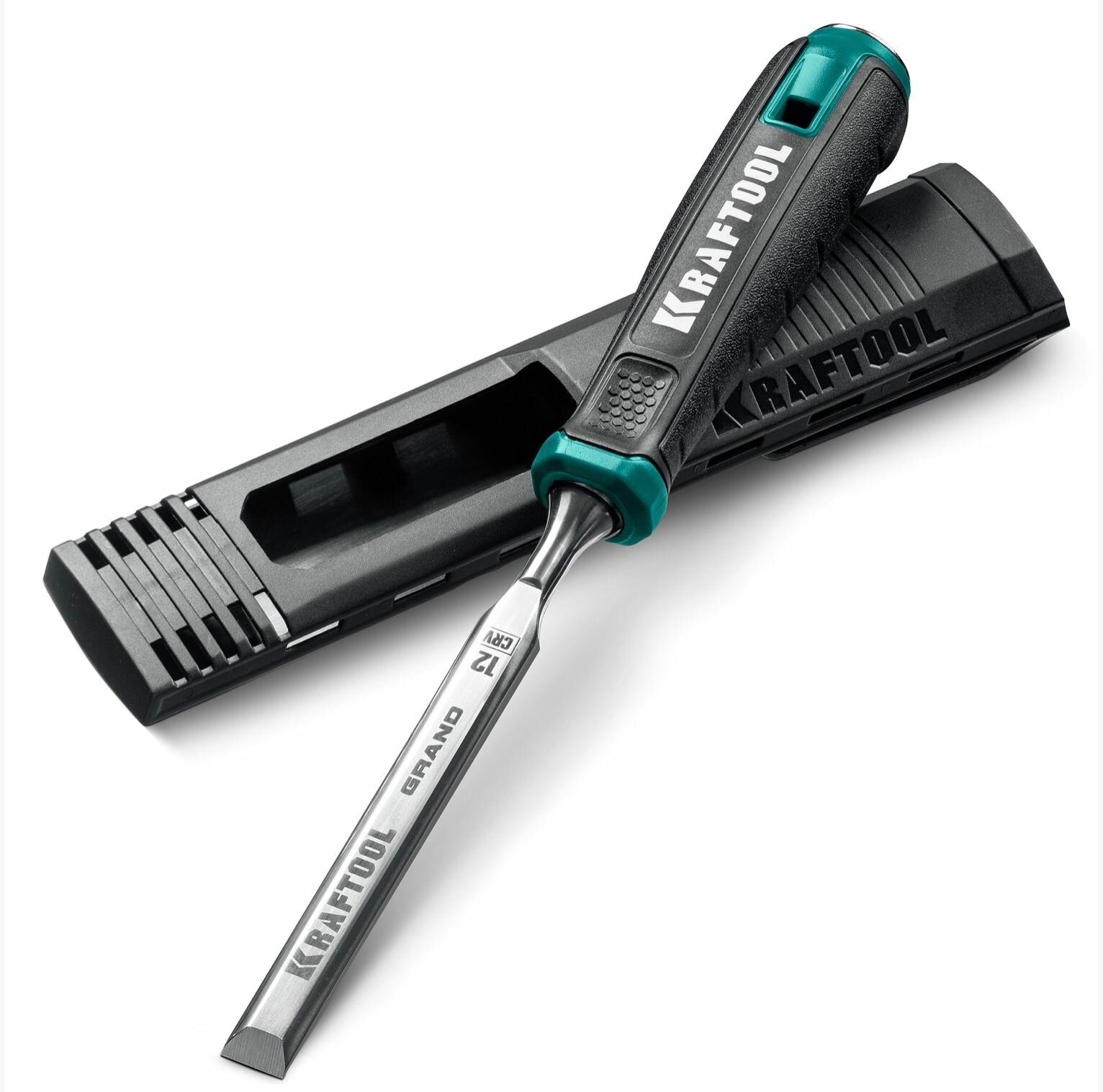 KRAFTOOL GRAND стамеска-долото с двухкомпонентной рукояткой, 12 мм
