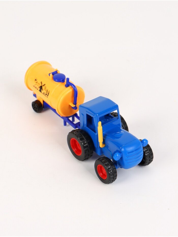 Детская игрушка "Трактор с бочкой", пластиковая, с прицепом бочкой