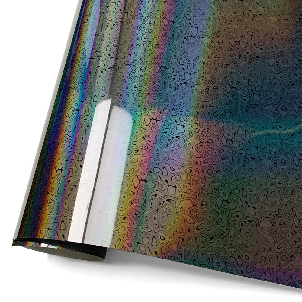 Лазерная Резка Серебристо-черная Виниловая Пленка Для Авто, Водостойкая, Меняющая Цвет, Самоклеящаяся Наклейка Для Тюнинга Ку.