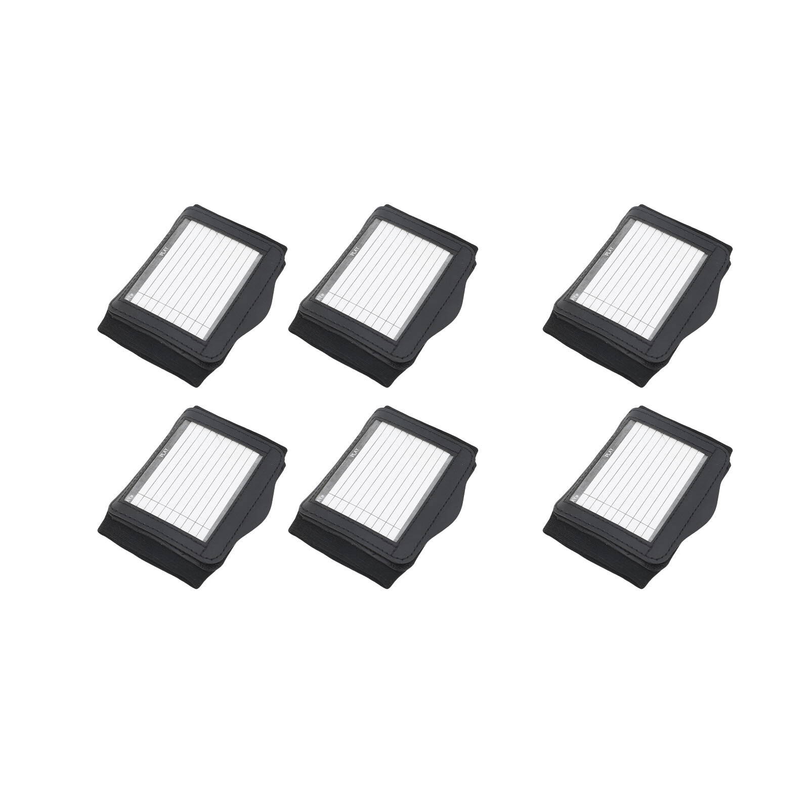 Футбольные наручные браслеты из ПВХ с тройным окошком, браслеты для квотербека, игровые схемы для бейсбола и софтбола, таблички, размер M, 6 шт.