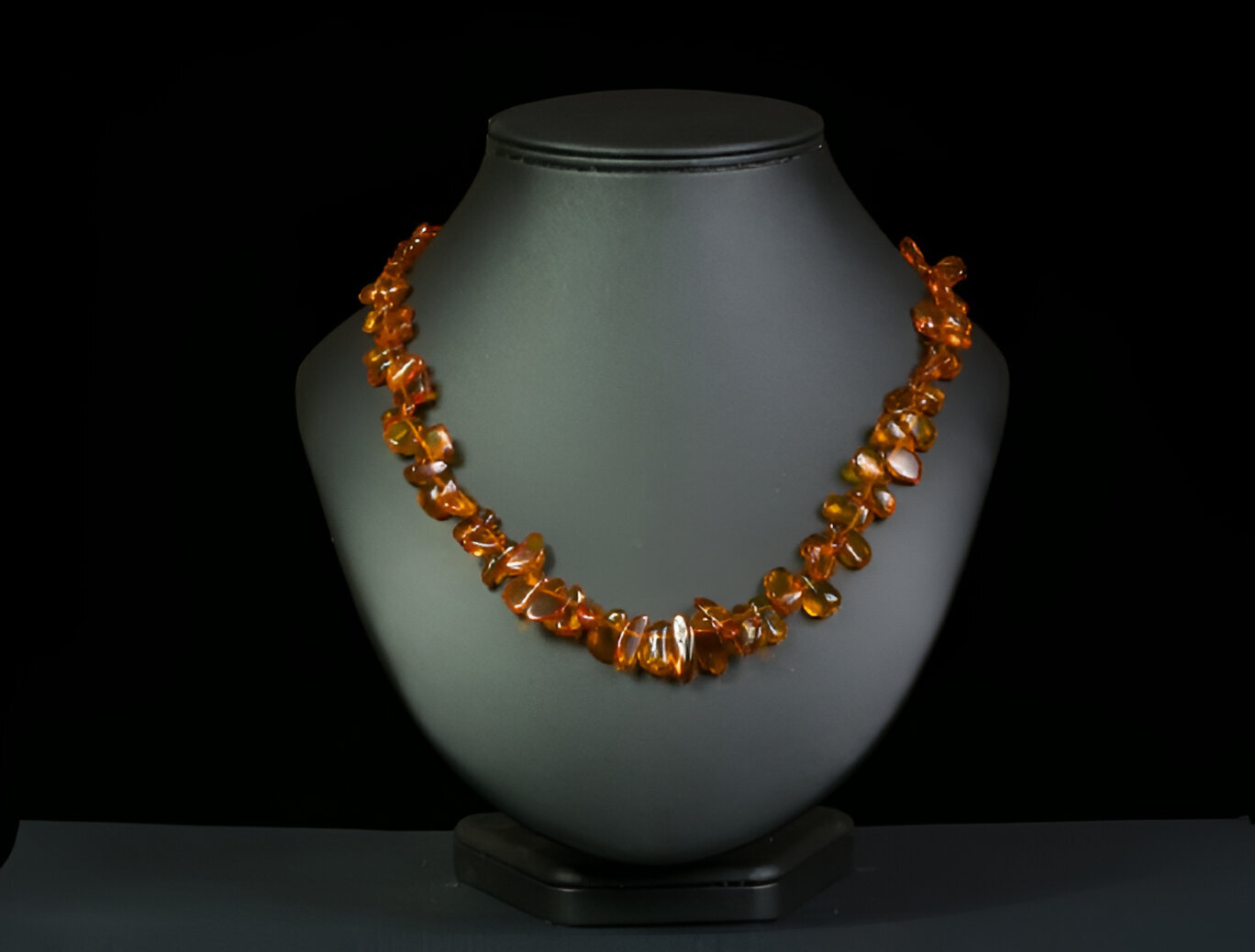 Бусы Янтарная лагуна, янтарь