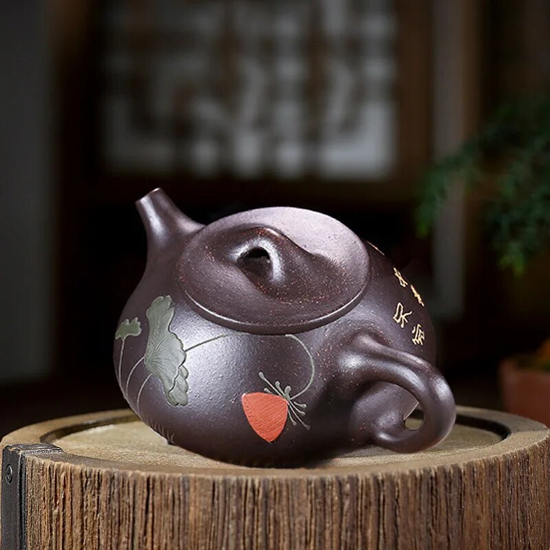 Чайник WSHYUFEI из черной глины Zhu 220 мл 14x6cm