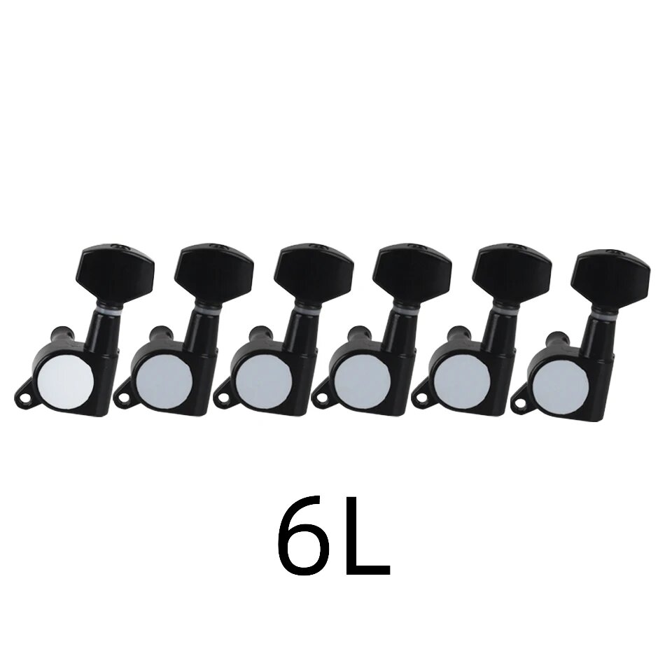 Gearlly Колки для электрогитары черные 6 штук 6L