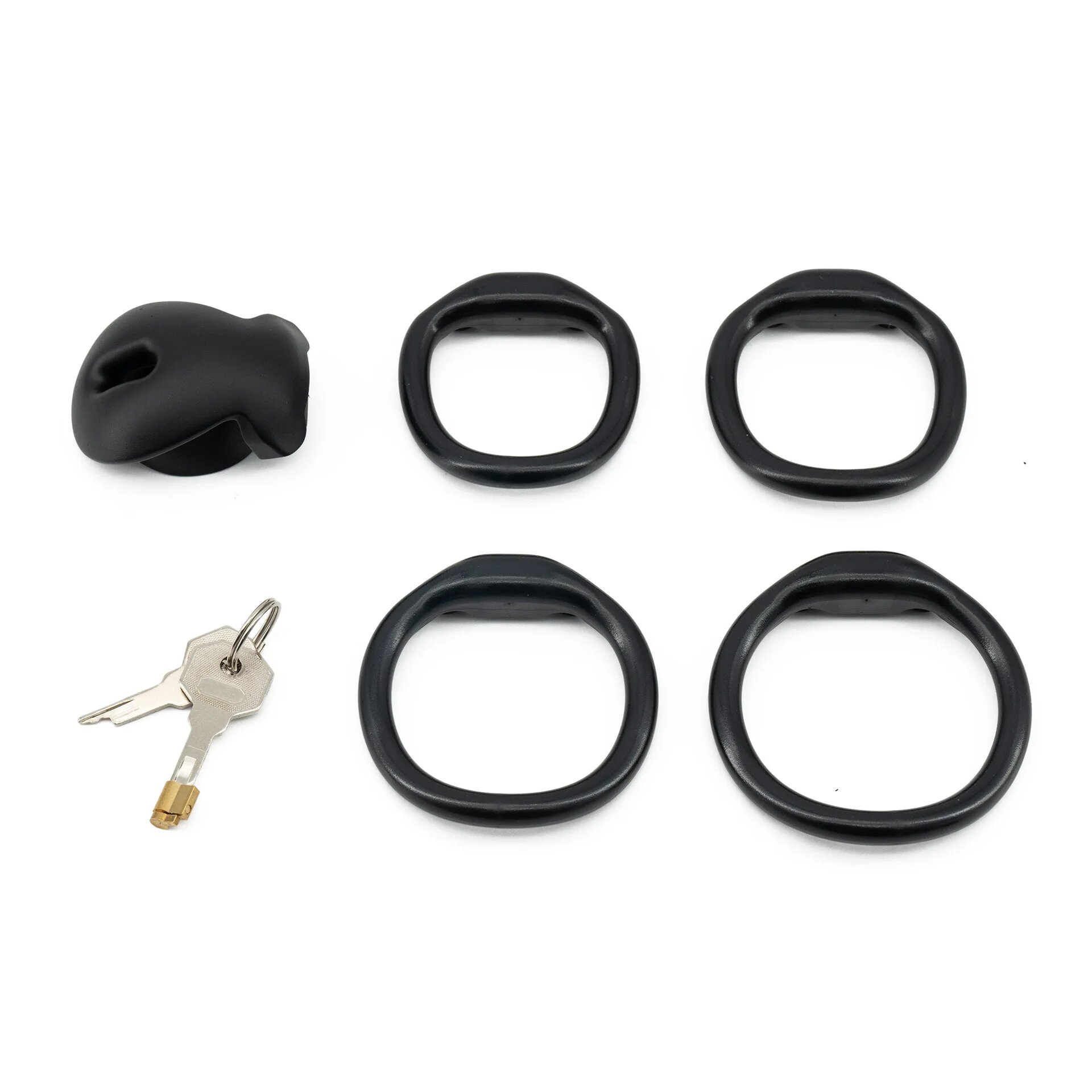 Мужская клетка целомудрия с 4-размерными кольцами Положительное/ujemne устройство целомудрия Сисси Cb Замок для пениса Связывание SM Замок целомудрия Секс-игрушки для мужчин