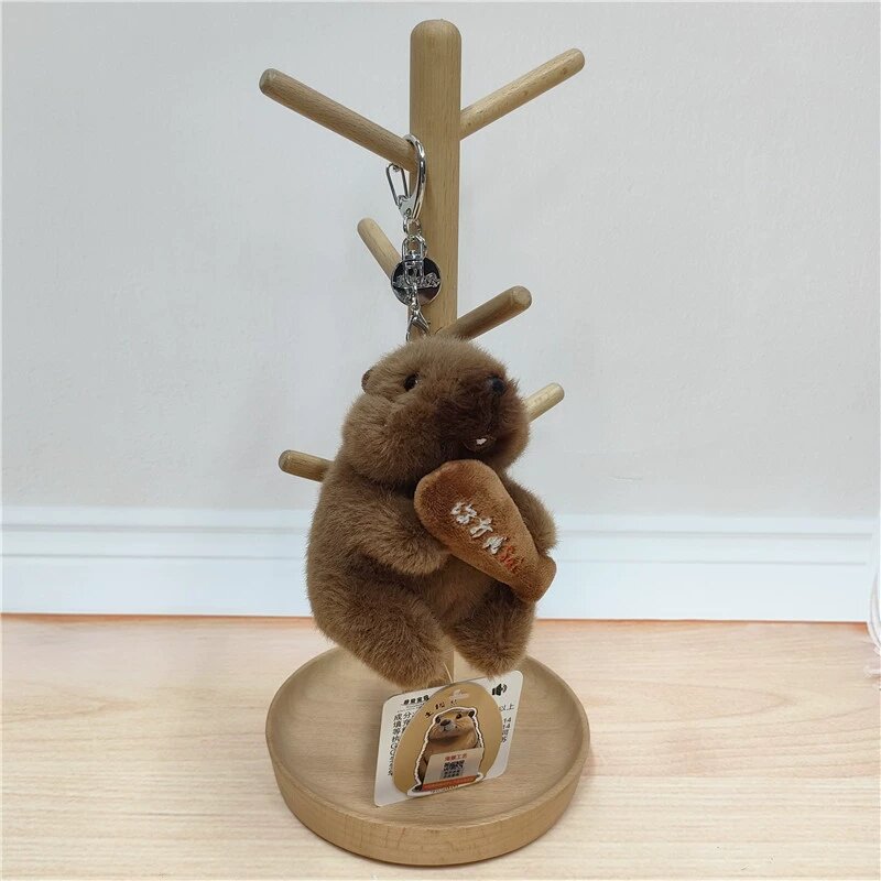 Очень милый плюшевый медведь-грызунок, кукла-мамонт, милый кулон для рюкзака, детская игрушка Коричневая говорящая