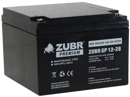 Аккумулятор Zubr для ИБП, 166x175x125, 28Ач 12V, GP12-28()