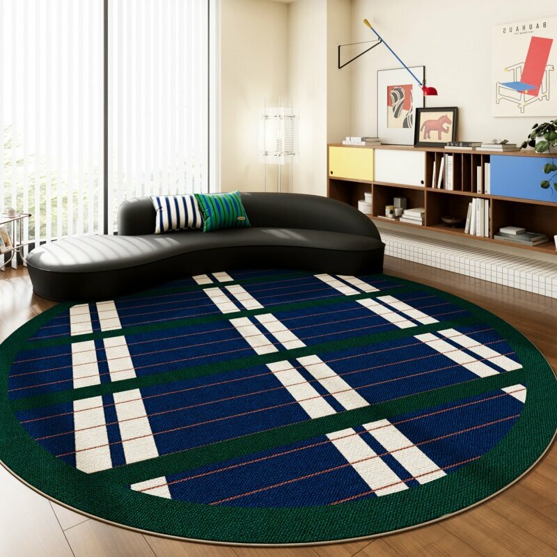 FILIGRANA Высококачественный круглый напольный коврик для дома, звукоизолирующий и противоскользящий, диаметром140