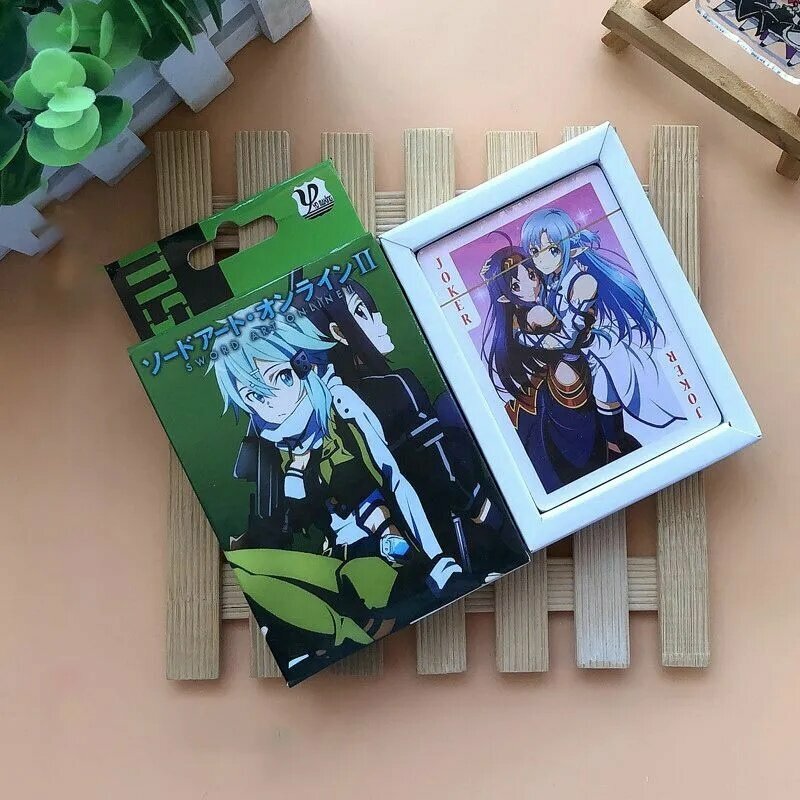 Карты Игральные Аниме Мастера Меча Онлайн 54 Шт./ Sword Art Online