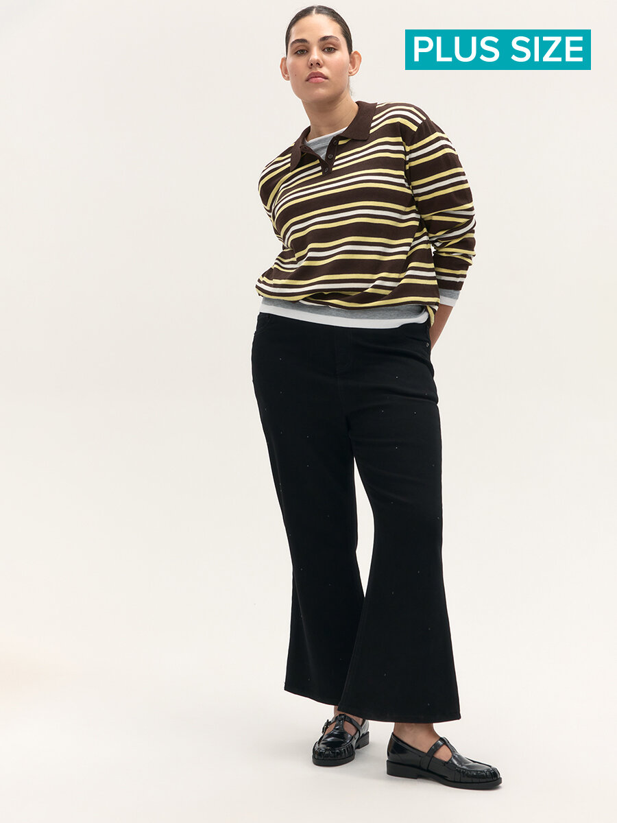 Джинсы клеш Plus Size 