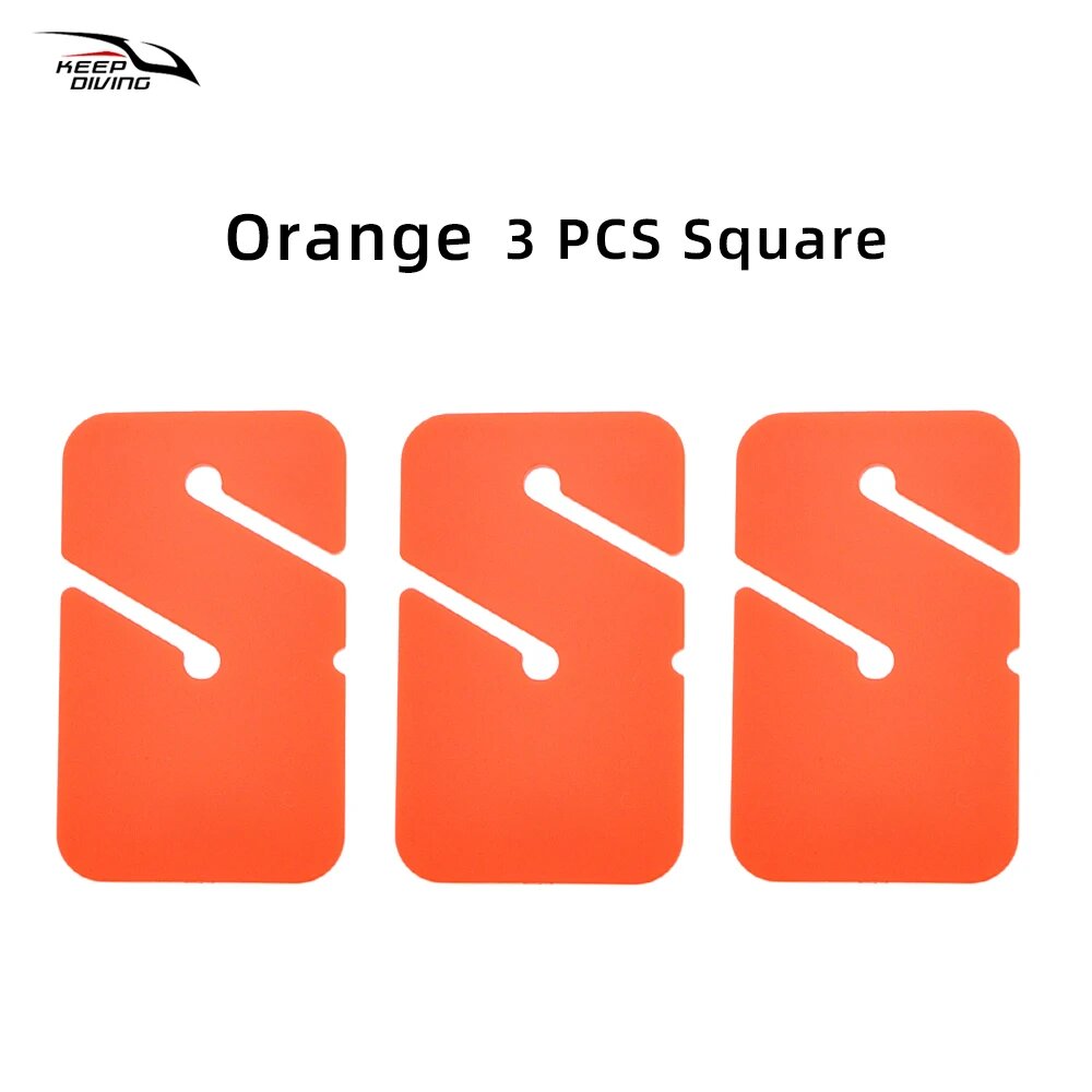 Маркеры для лески KEEP DIVING Оранжевый, Orange 3PCS Square